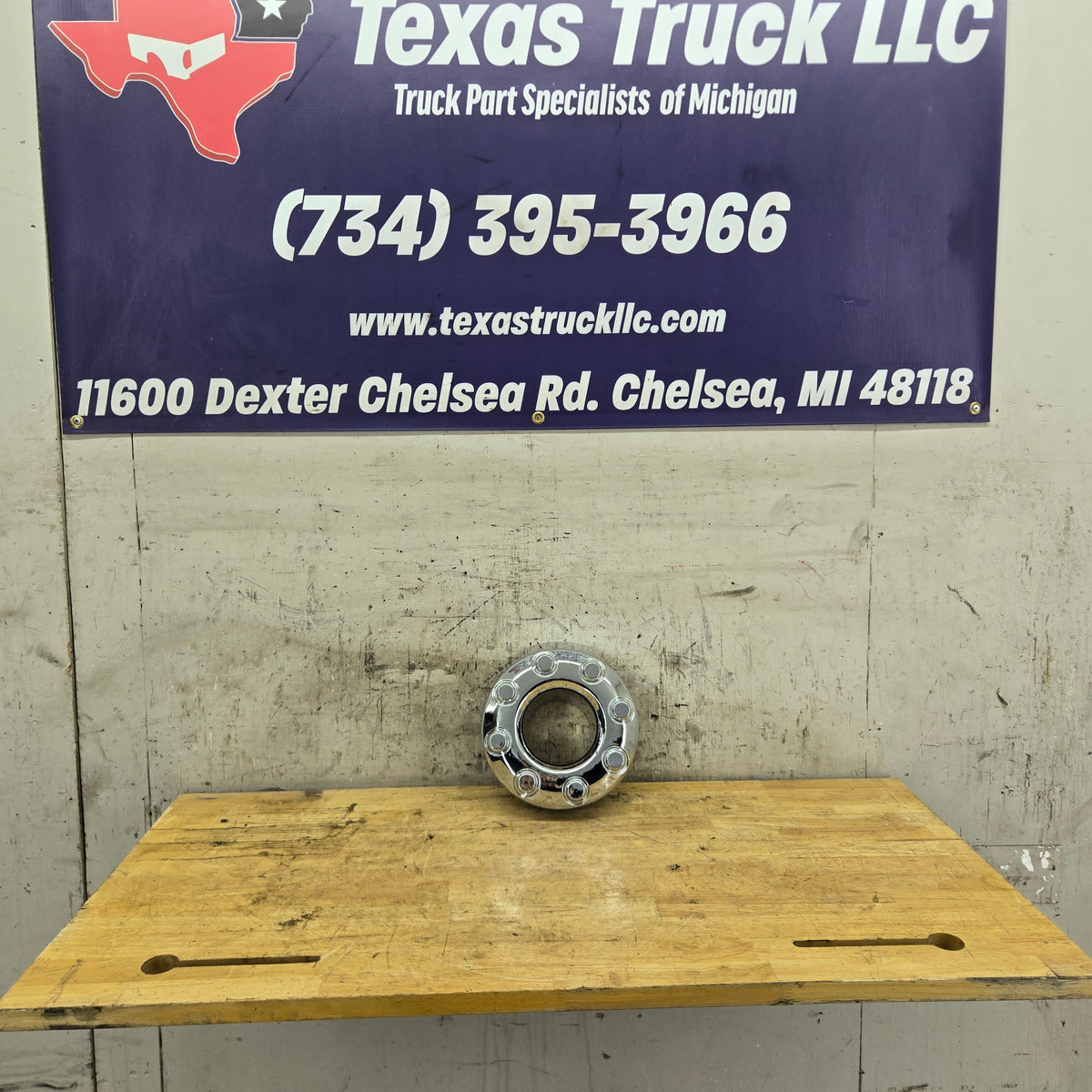 2008-2016 Ford Super Duty F350 Front DUALLY Hub Cap Chrome Center Cap ...